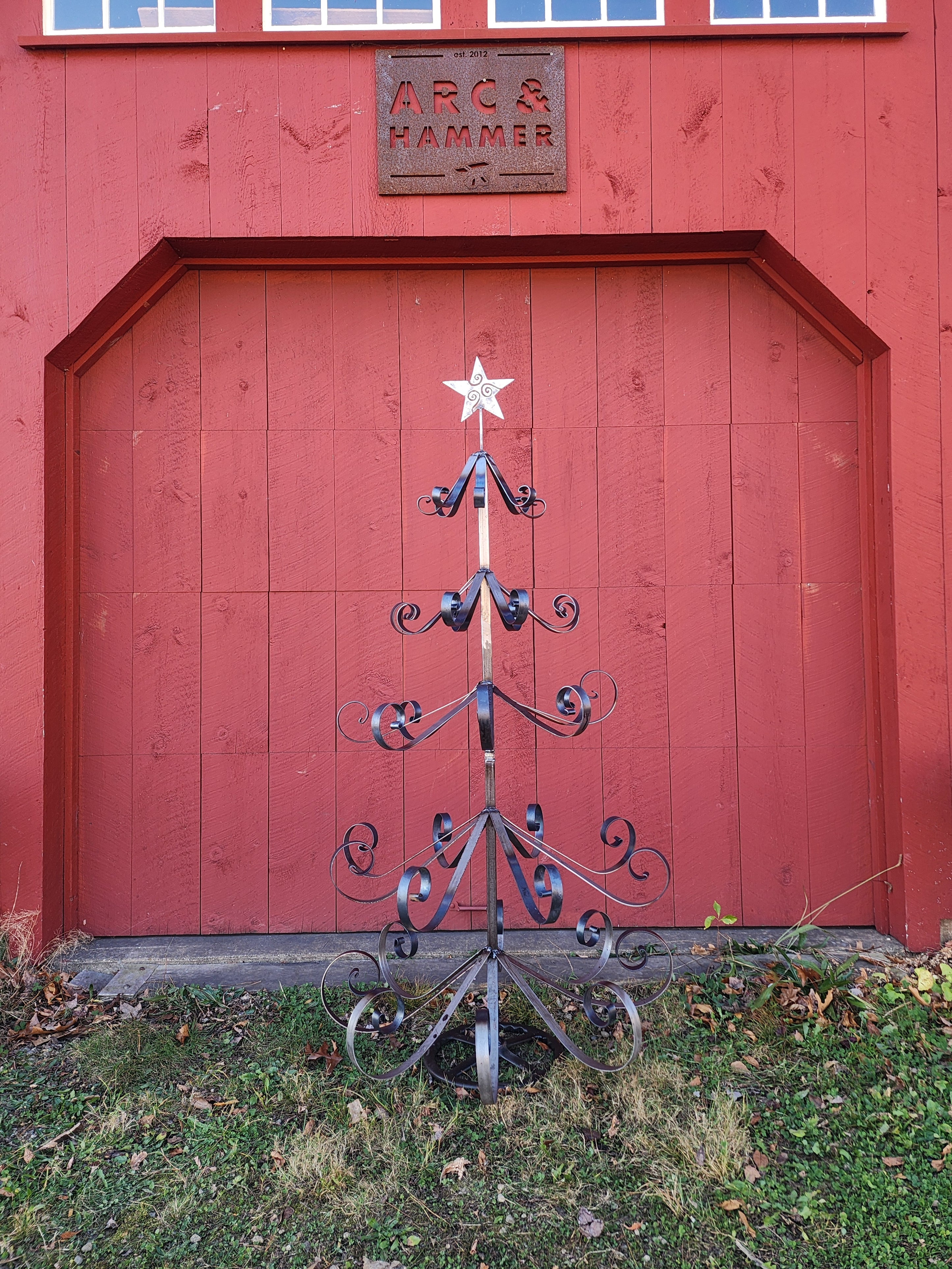 Forged Scroll Christmas Tree – Arc and Hammer