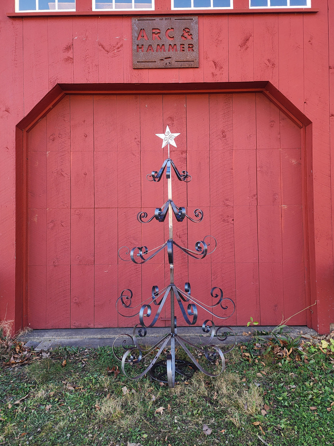 Forged Scroll Christmas Tree — Arc and Hammer