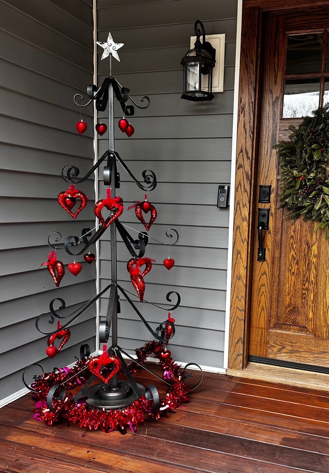 Forged Scroll Christmas Tree — Arc and Hammer