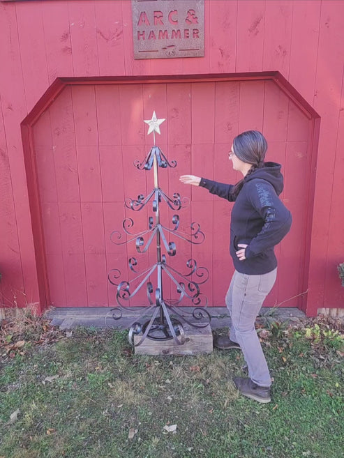 Forged Scroll Christmas Tree – Arc and Hammer