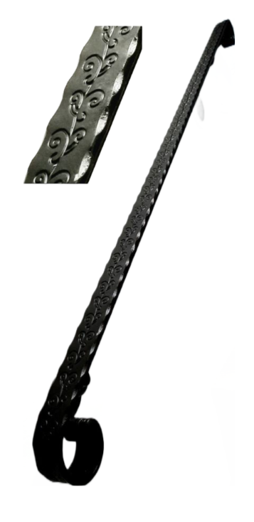 Hand Forged Hammered and Engraved Wrought Iron Handrail, Railing — Arc ...